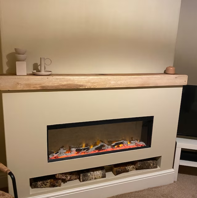 Rustic Oak Beam Mantel with Concealed Fixings – Handmade to Order in t ...